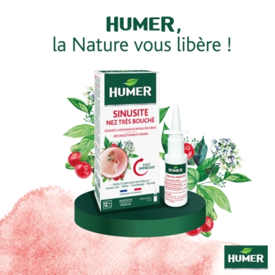 Spray nasal pour sinusite et nez très bouché | Humer