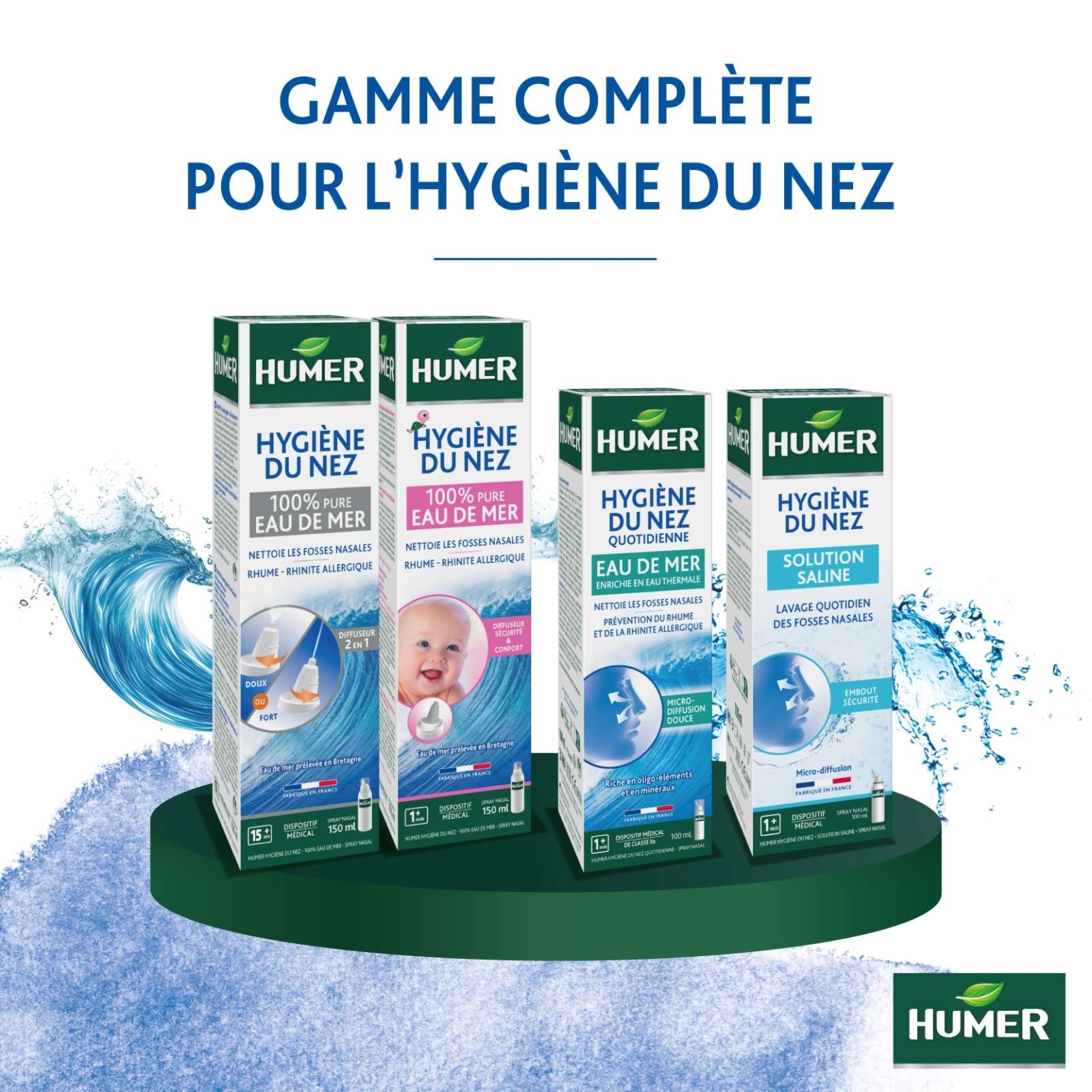 Spray nasal Humer Hygiène du nez : solution saline isotonique | Humer