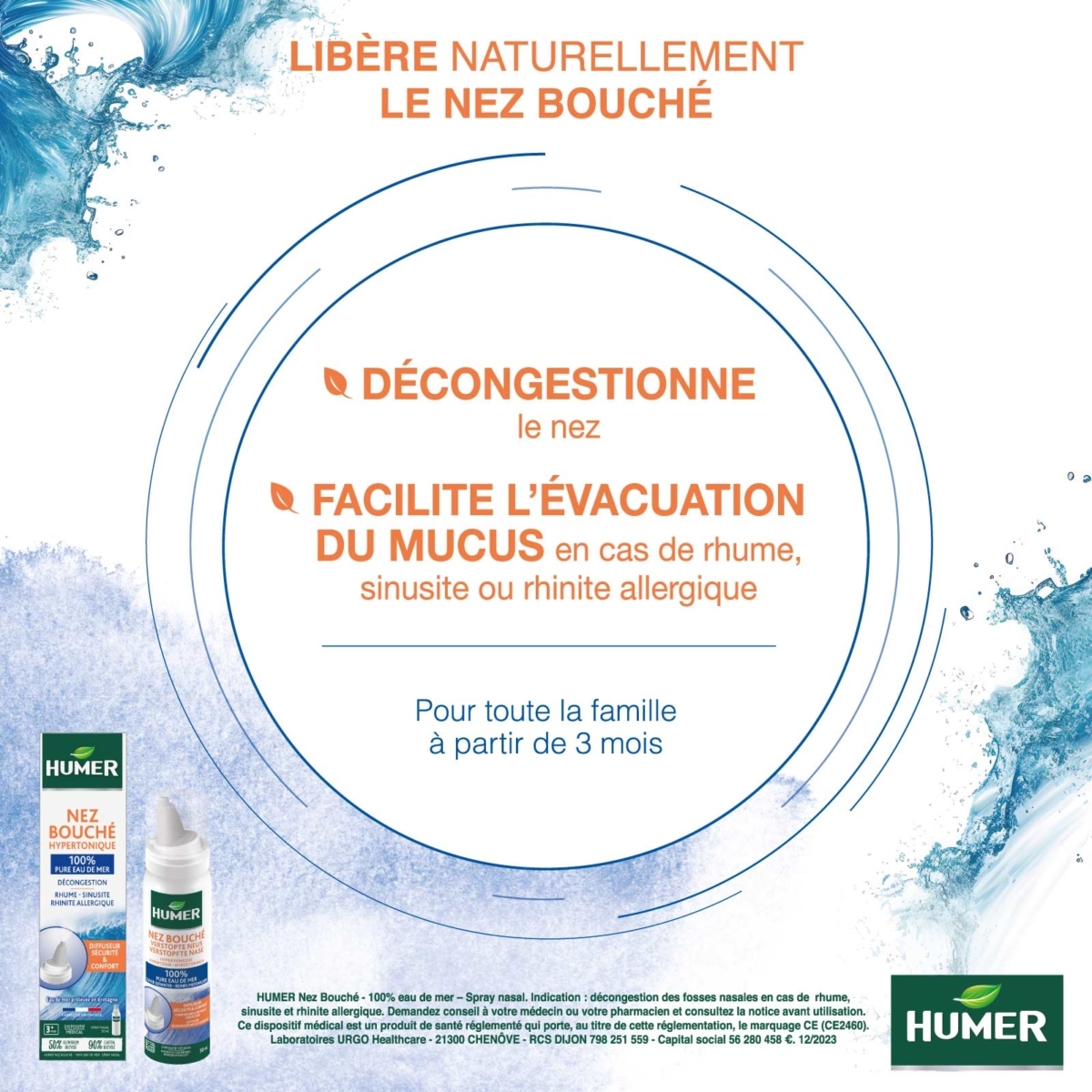 Spray nez bouché : Libère naturellement le nez bouché | Humer